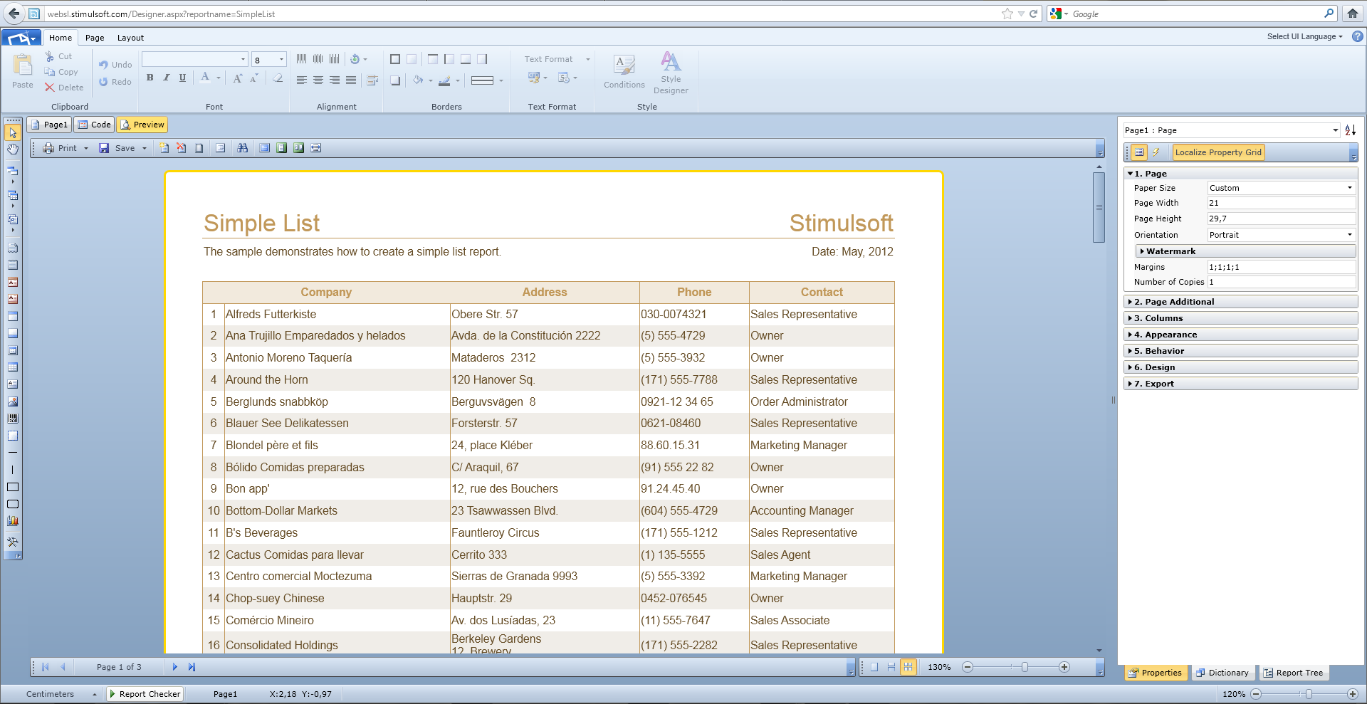 Reporting Tool For Silverlight Report Engine Designer Viewer