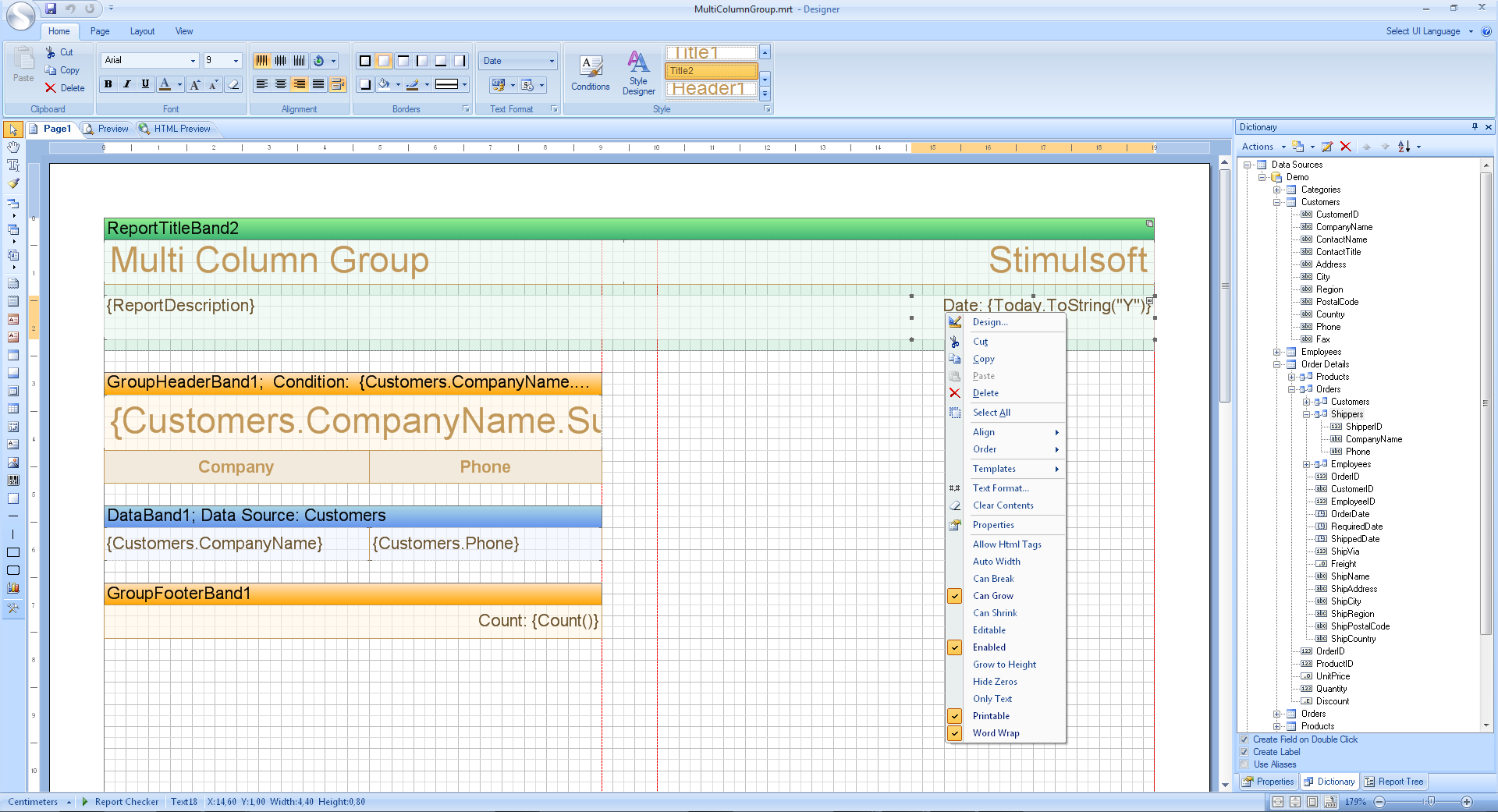 Reporting Tool For Silverlight Report Engine Designer Viewer Stimulsoft