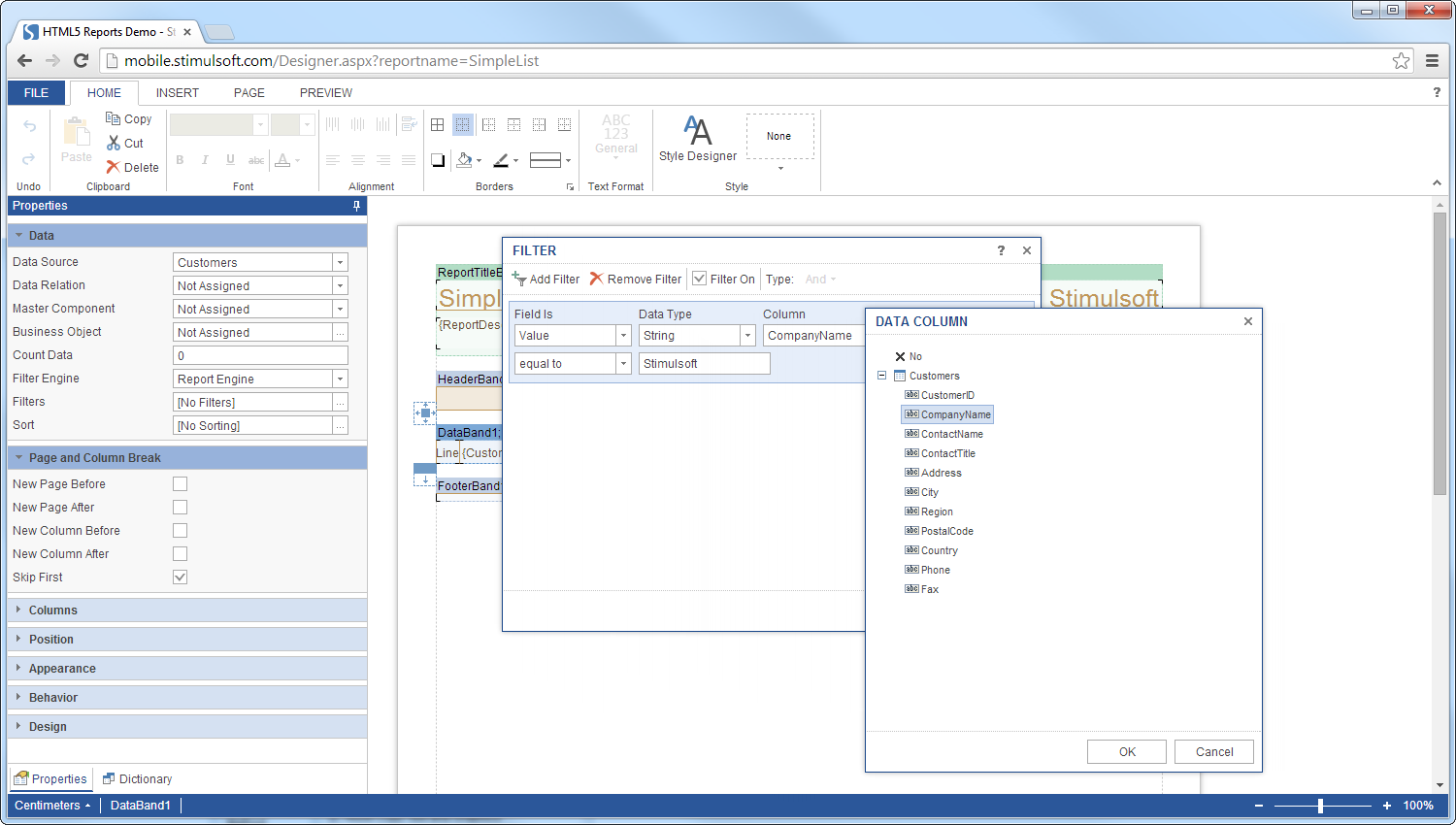 Stimulsoft Reports.Web :: Stimulsoft