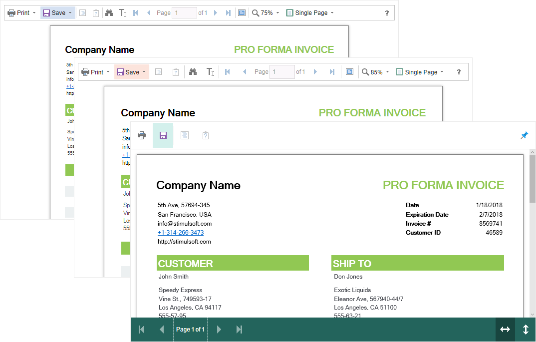 Reports And Dashboards For Aspnet Mvc Html5 Viewer Viewing Modes